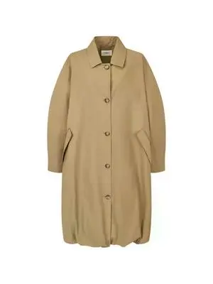 STUDIO TOMBOY Buttoned Trench Coat - Neutrals