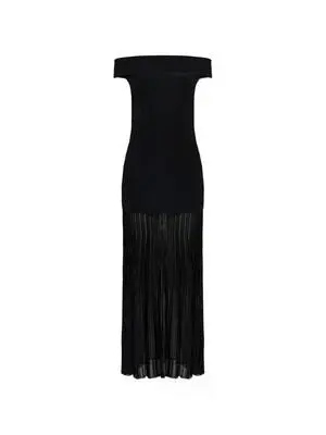 Michael Kors Off-shoulder Pleated Maxi Dress