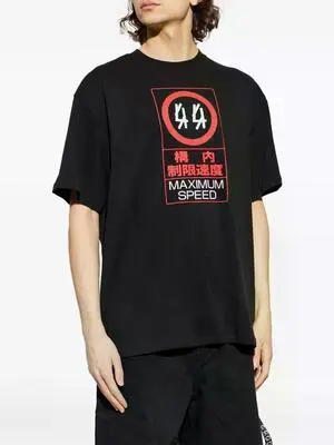 44 LABEL GROUP Graphic Print T-shirt - Black