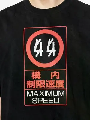 44 LABEL GROUP Graphic Print T-shirt - Black