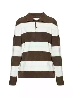 SAMSOE SAMSOE Striped Buttoned Polo Shirt