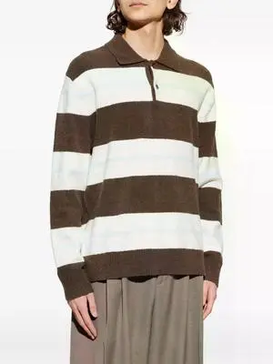 SAMSOE SAMSOE Striped Buttoned Polo Shirt