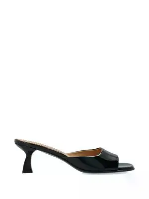 NODALETO Square Toe Mules - Black