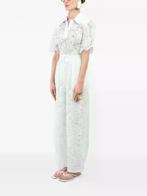 ROWEN ROSE Lace Carrot Trousers