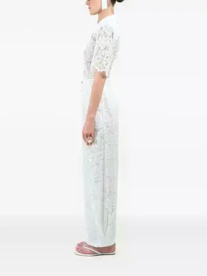 ROWEN ROSE Lace Carrot Trousers