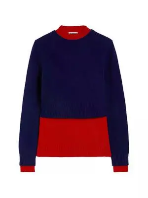 JIL SANDER Two-tone Double-layer Sweater