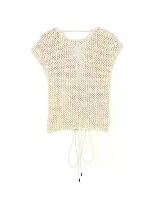 Alpha Studio Open-back Top - Neutrals