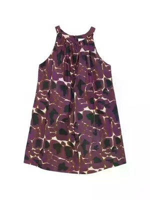 Alpha Studio Gathered Printed Dress