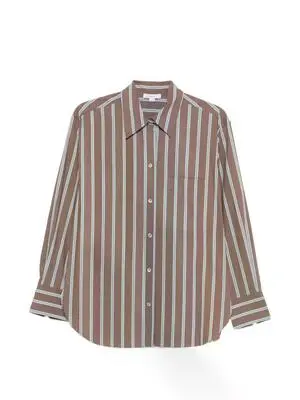 Vince Striped Pocket Shirt - Brown