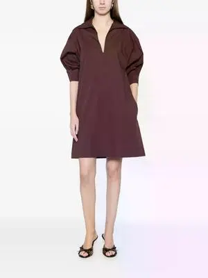Alpha Studio Polo-collar Mini Dress - Brown
