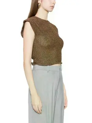 Alpha Studio Open-knit Top