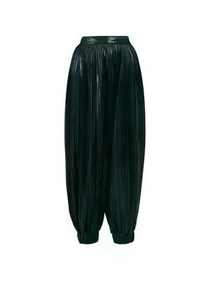 ROWEN ROSE Pleated Balloon Trousers - Green