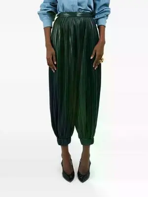 ROWEN ROSE Pleated Balloon Trousers - Green