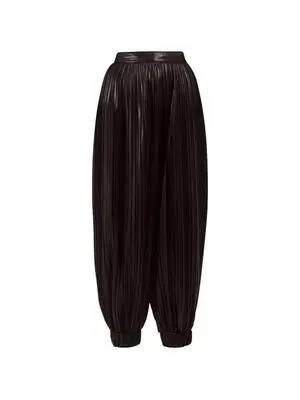 ROWEN ROSE Pleated Balloon Trousers - Brown