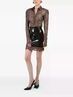 ROWEN ROSE Mini Skirt With Lace Detailing