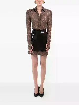 ROWEN ROSE Mini Skirt With Lace Detailing
