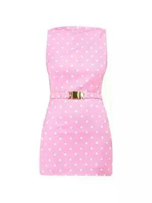 ROWEN ROSE Polka-dot Mini Dress