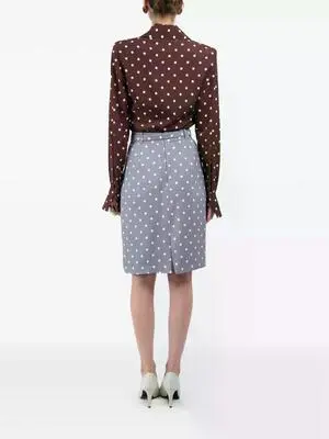 ROWEN ROSE Polka Dot Midi Skirt