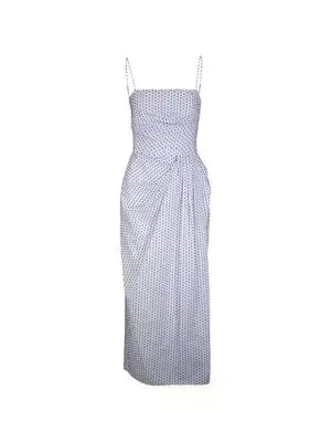 Adam Lippes Cari Spaghetti-strap Draped Dress
