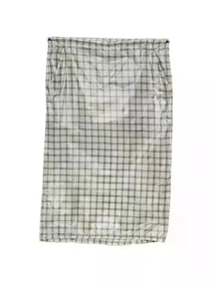 ROA Checked-print Midi Skirt