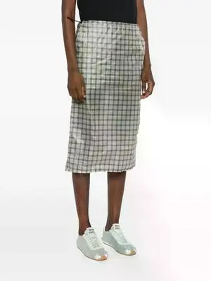 ROA Checked-print Midi Skirt