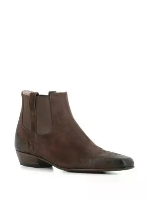 PANTANETTI Point Toe Leather Chelsea Boots