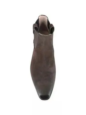 PANTANETTI Point Toe Leather Chelsea Boots