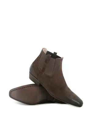 PANTANETTI Point Toe Leather Chelsea Boots