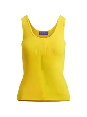 Ralph Lauren Ellis Rib-knit Tank Top - Yellow