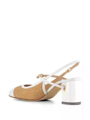 Jennifer Chamandi Mattia Woven Strap Pumps