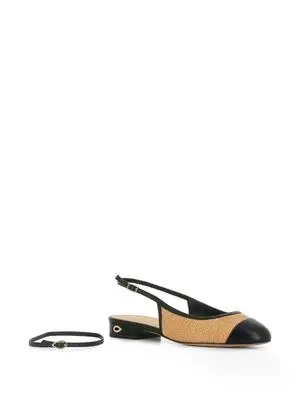 Jennifer Chamandi Mattia Strap Woven Pumps