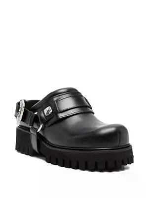 TOGA VIRILIS Buckle Leather Mules