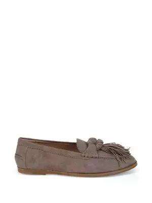 AQUAZZURA Tassel Suede Loafers