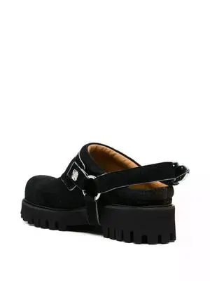 TOGA VIRILIS Buckle Strap Leather Mules
