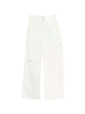 ICON DENIM LOS ANGELES Poppy Distressed Wide Leg Jeans