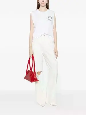 ICON DENIM LOS ANGELES Poppy Distressed Wide Leg Jeans