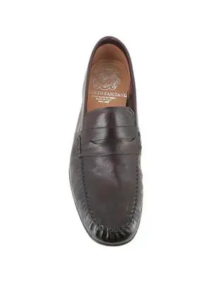ALBERTO FASCIANI Penny Leather Loafers