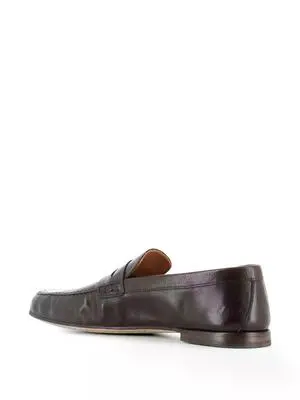 ALBERTO FASCIANI Penny Leather Loafers