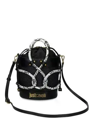 Just Cavalli Snake-patterned Bucket Bag