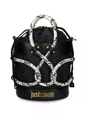 Just Cavalli Snake-patterned Bucket Bag