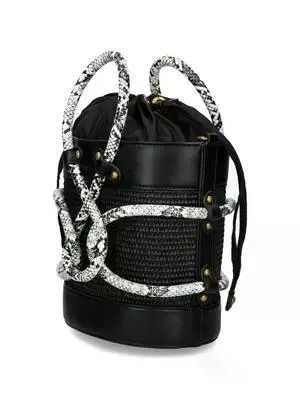 Just Cavalli Snake-patterned Bucket Bag