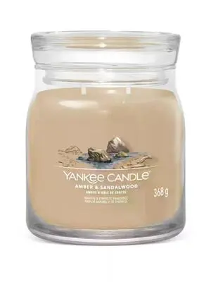 YANKEE CANDLE Medium Amber And Sandalwood Candle - Brown