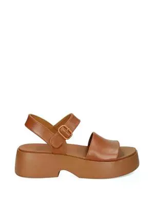 Camper Buckle-strap Platform Sandals - Brown