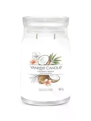 YANKEE CANDLE Large Coconut Beach Candle - White