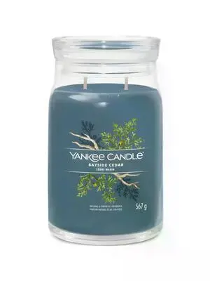 YANKEE CANDLE Large Bayside Cedar Candle - Blue