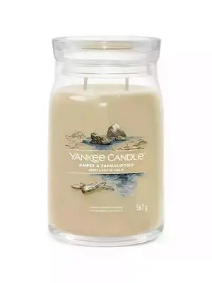 YANKEE CANDLE Large Amber And Sandalwood Candle - Brown