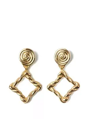 REJINA PYO Rectangle Twirl Earrings - Gold