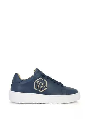 Philipp Plein Leather Sneakers - Blue