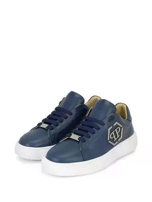 Philipp Plein Leather Sneakers - Blue