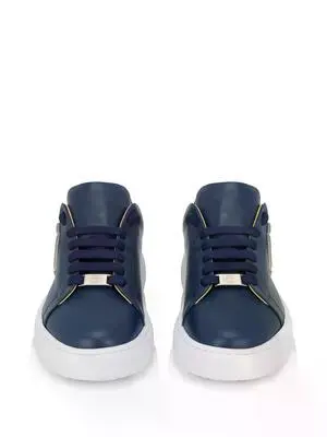 Philipp Plein Leather Sneakers - Blue